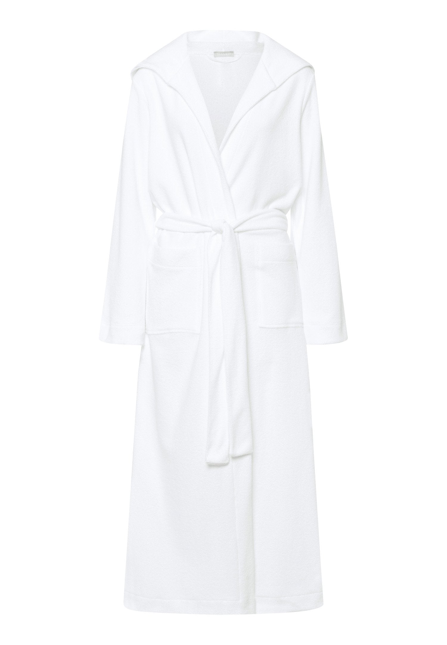 HANRO - Robe Selection - Plush Long Hooded Robe - white